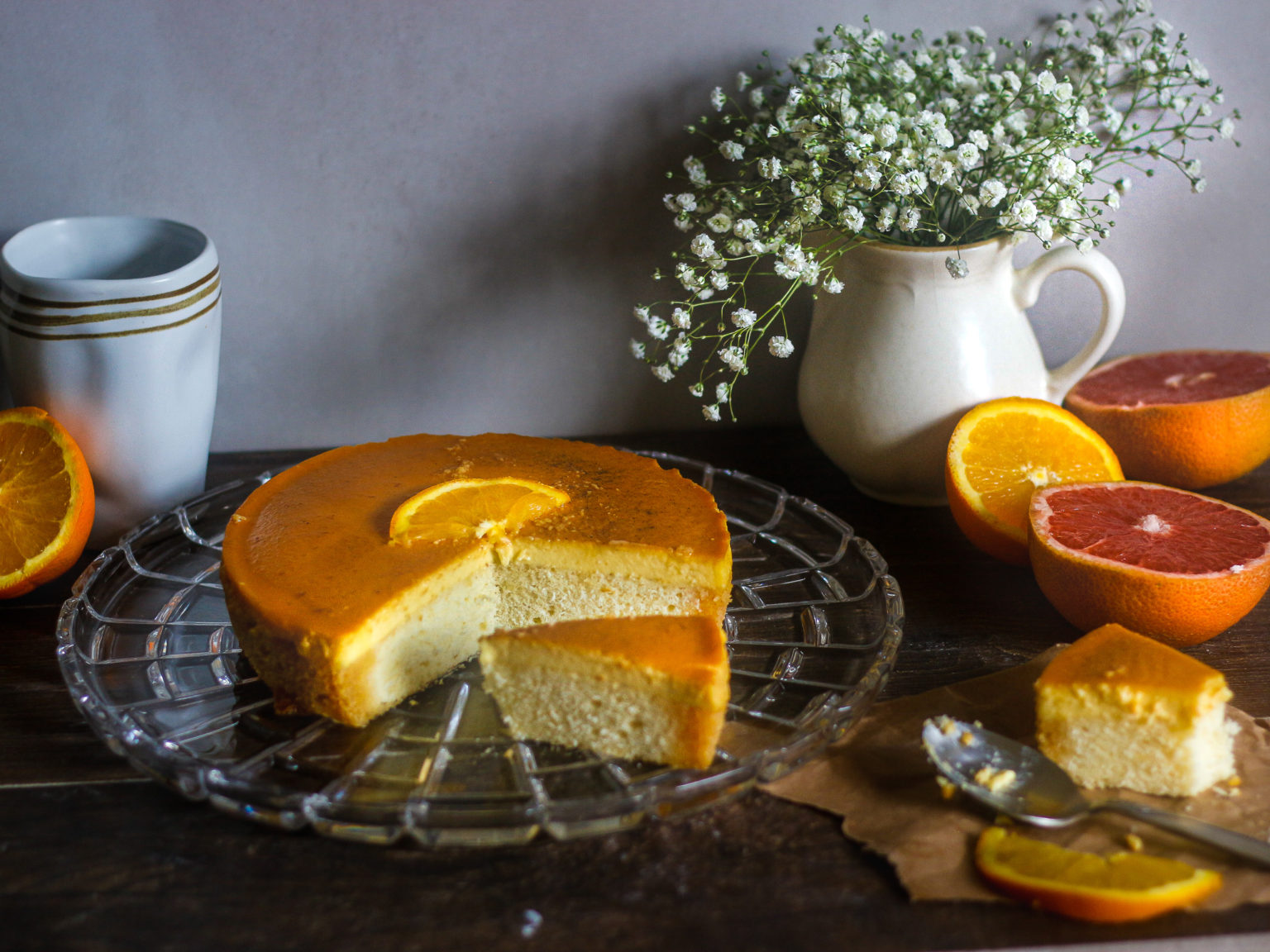 Orange Creme Caramel Cake – Fig & Olive Platter