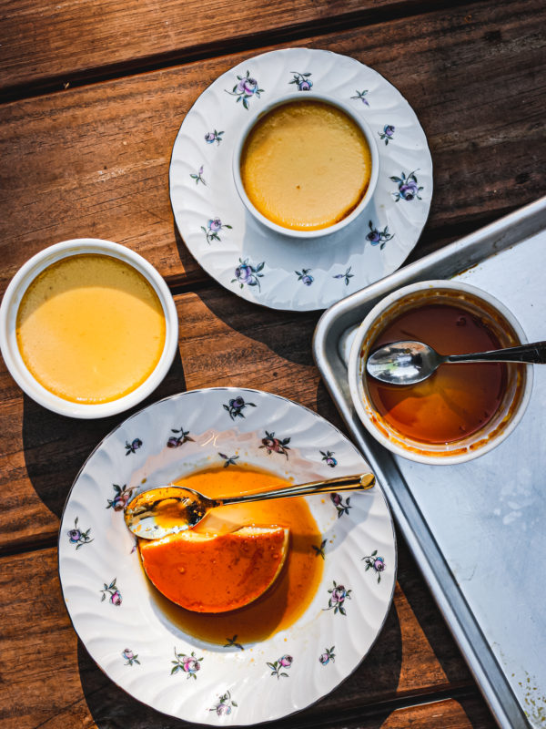 Spiced Crème Caramel – Fig & Olive Platter
