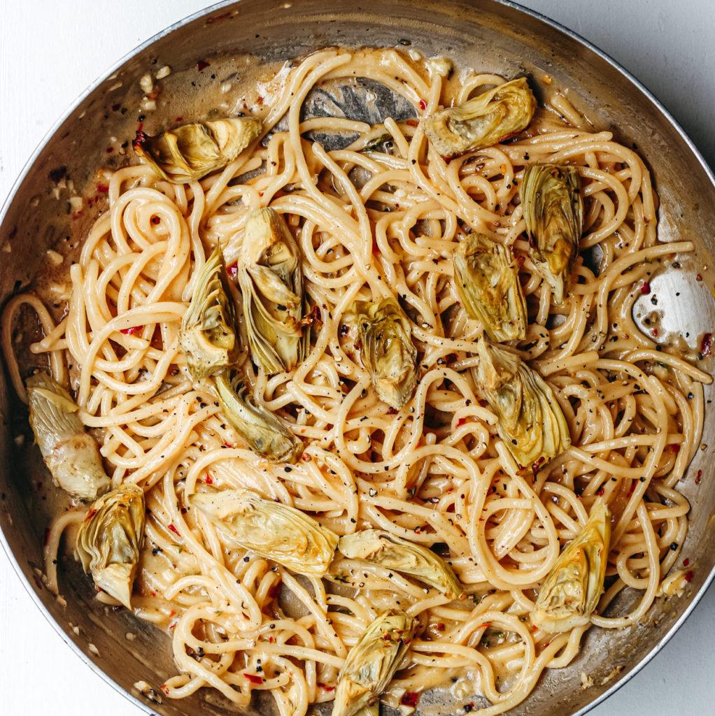 Creamy Lemon Pasta with Crunchy Breadcrumbs – Fig & Olive Platter