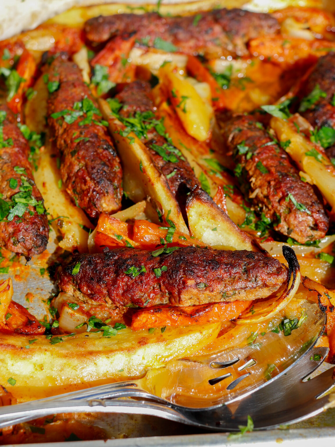 Lamb Kofta Sheet Pan Dinner – Fig & Olive Platter