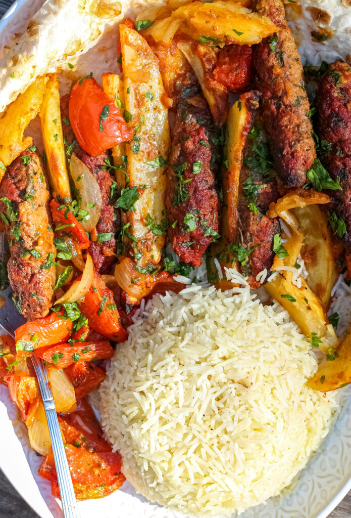 Lamb Kofta Sheet Pan Dinner – Fig & Olive Platter