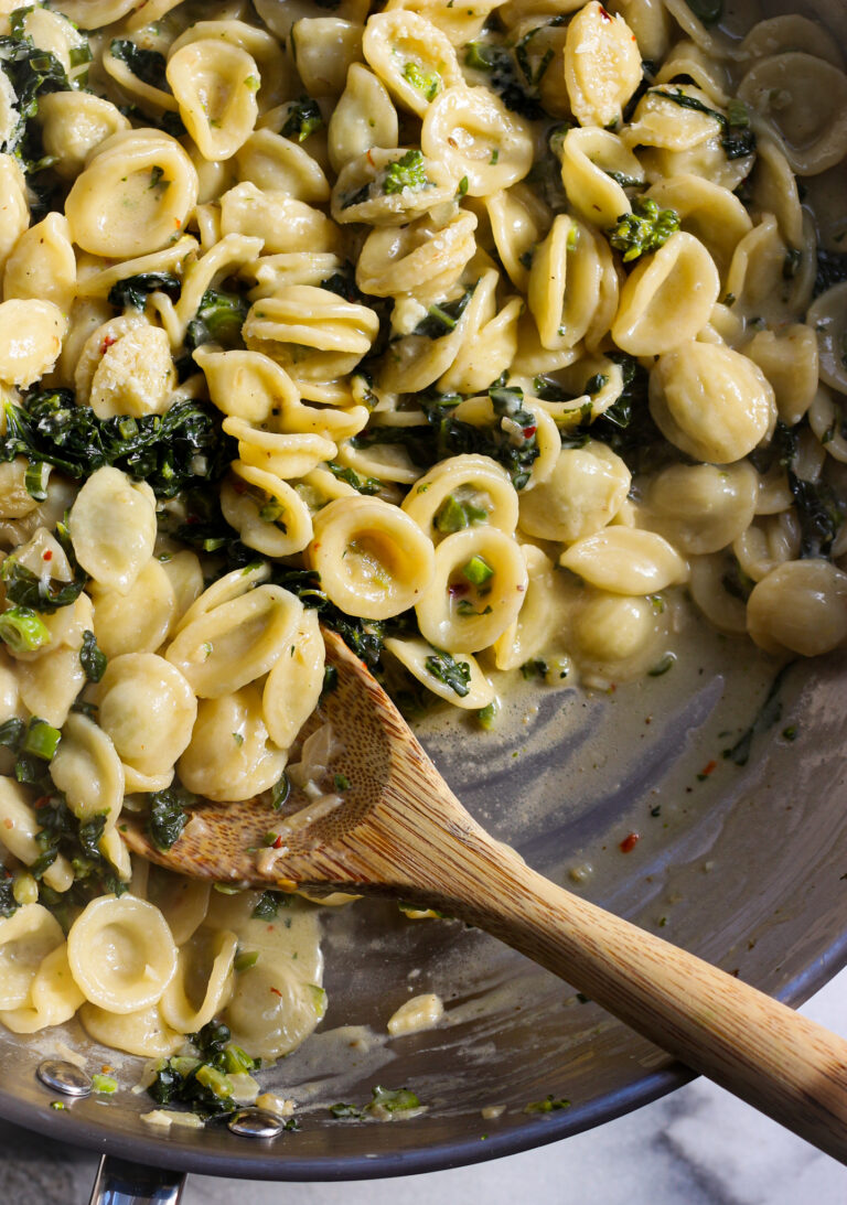 Winter Greens Orecchiette Pasta – Fig & Olive Platter