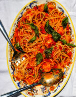 Spicy Tomato Spaghetti with Cod – Fig & Olive Platter