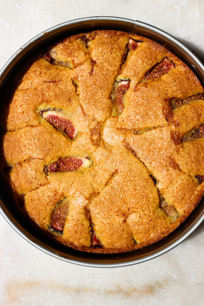 Fig Almond Cake with Honey – Fig & Olive Platter
